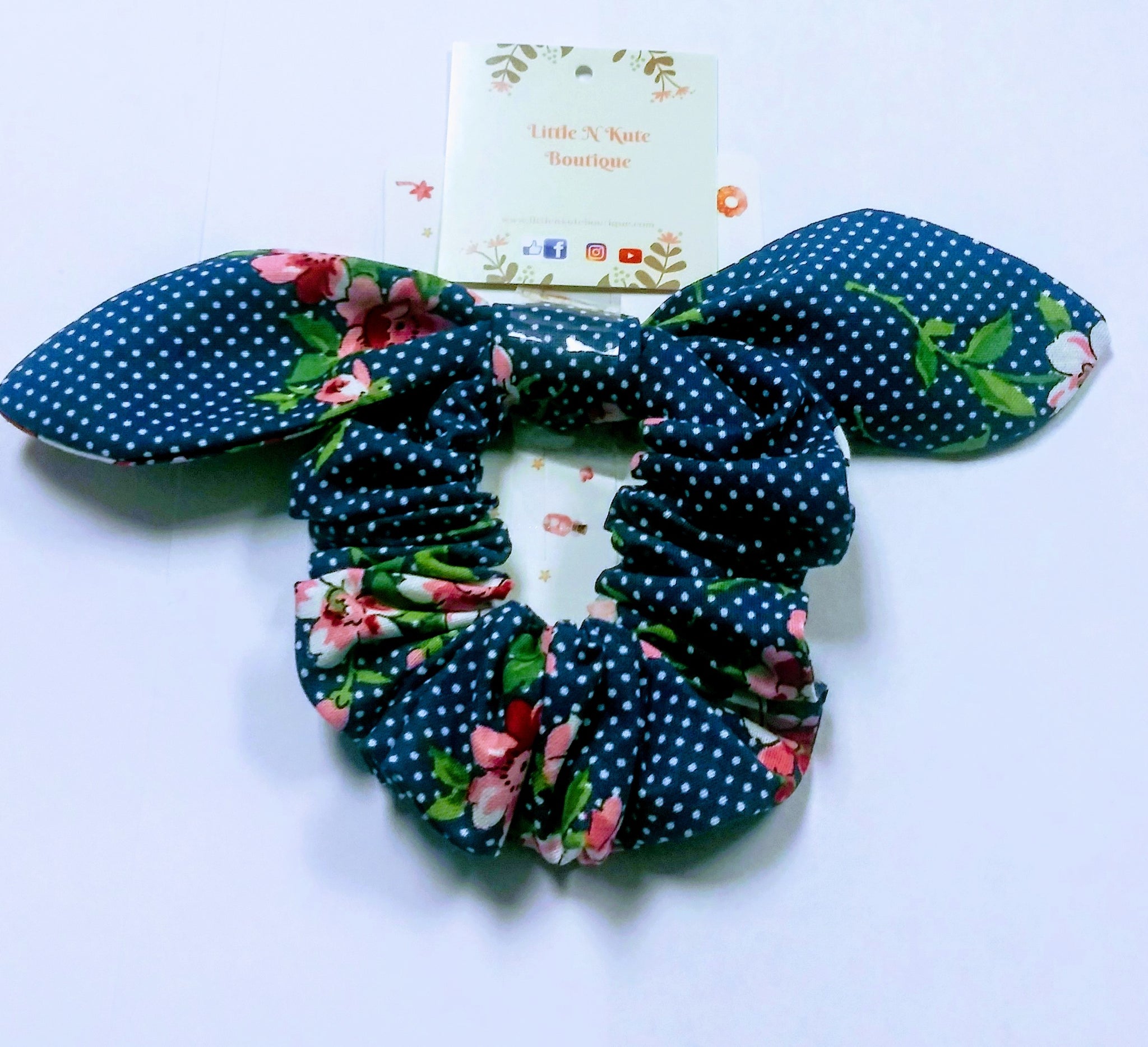 Handmade Bunny Ear Scrunchie/ Knot Bow – Little N Kute Boutique